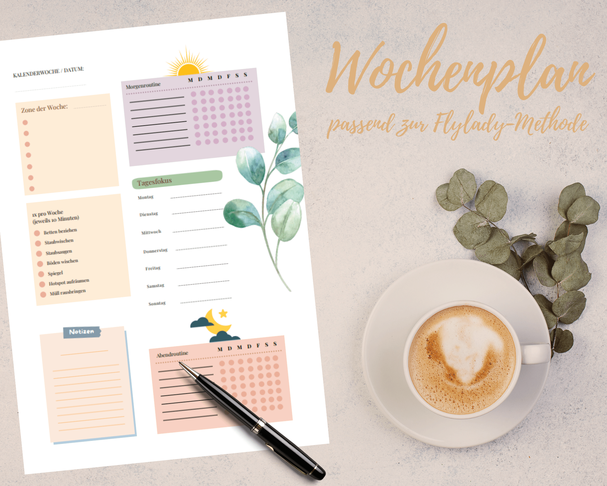 Wochenroutine nach der Flylady-Methode (Fokus-Tage) Ordnungscoach ...